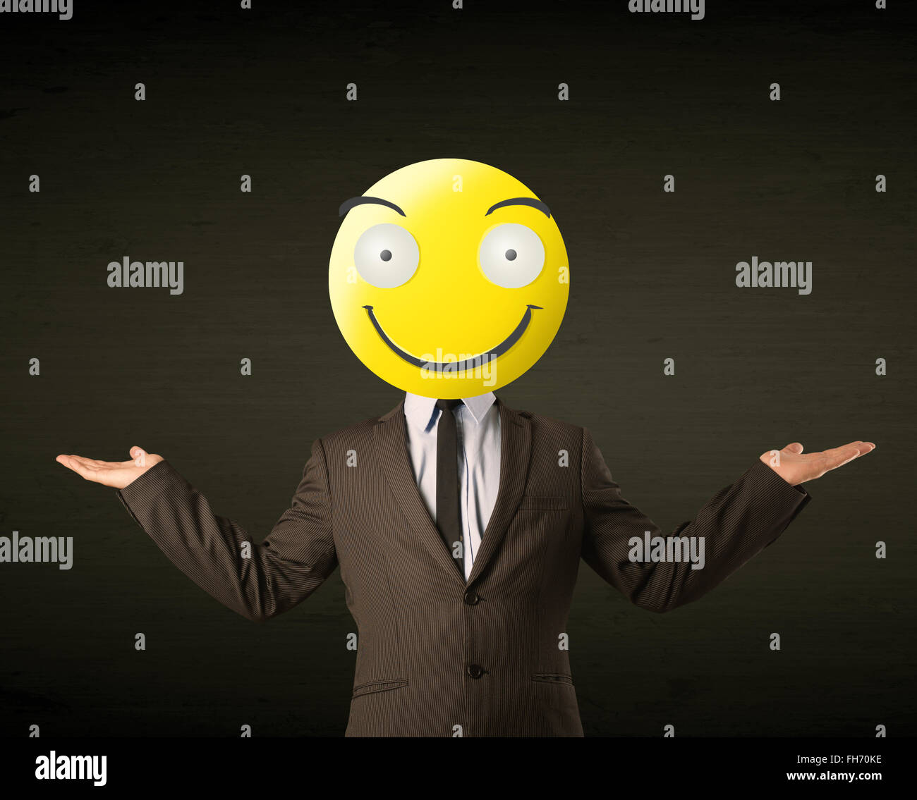 businessman with smiley face Stock Photo - Alamy