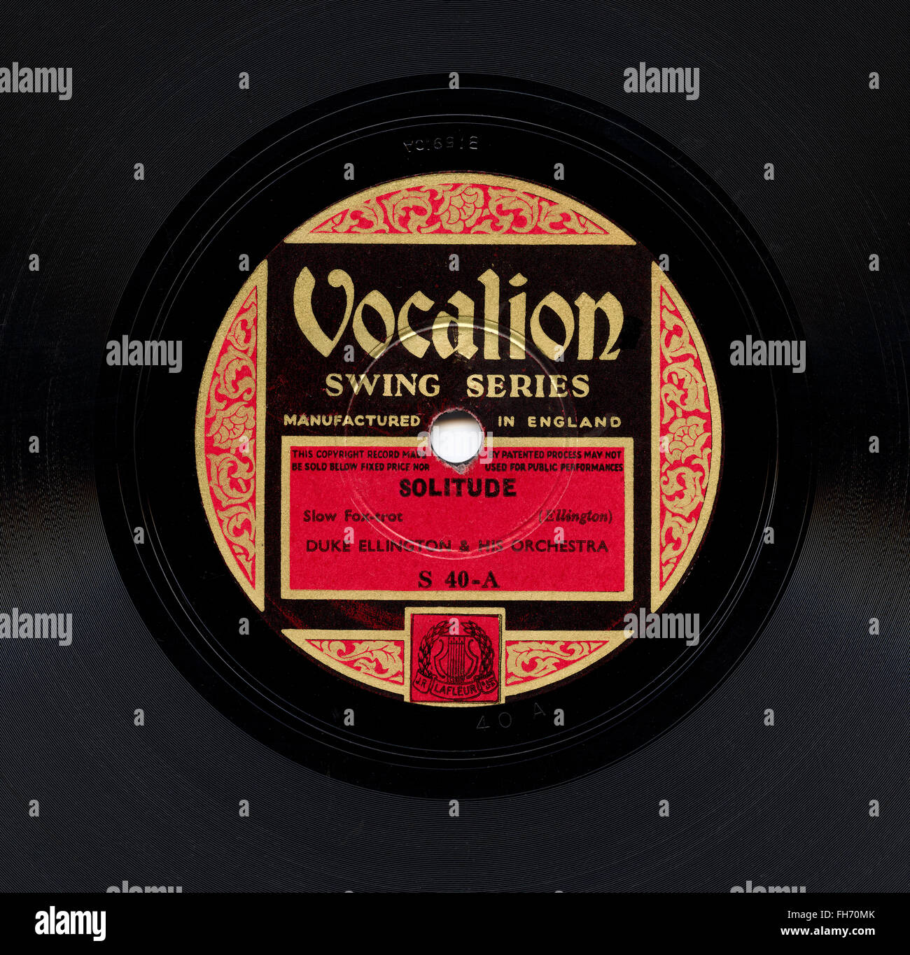 Duke Ellington (1923-1974) 78 rpm Vocalion Swing Series record label ...