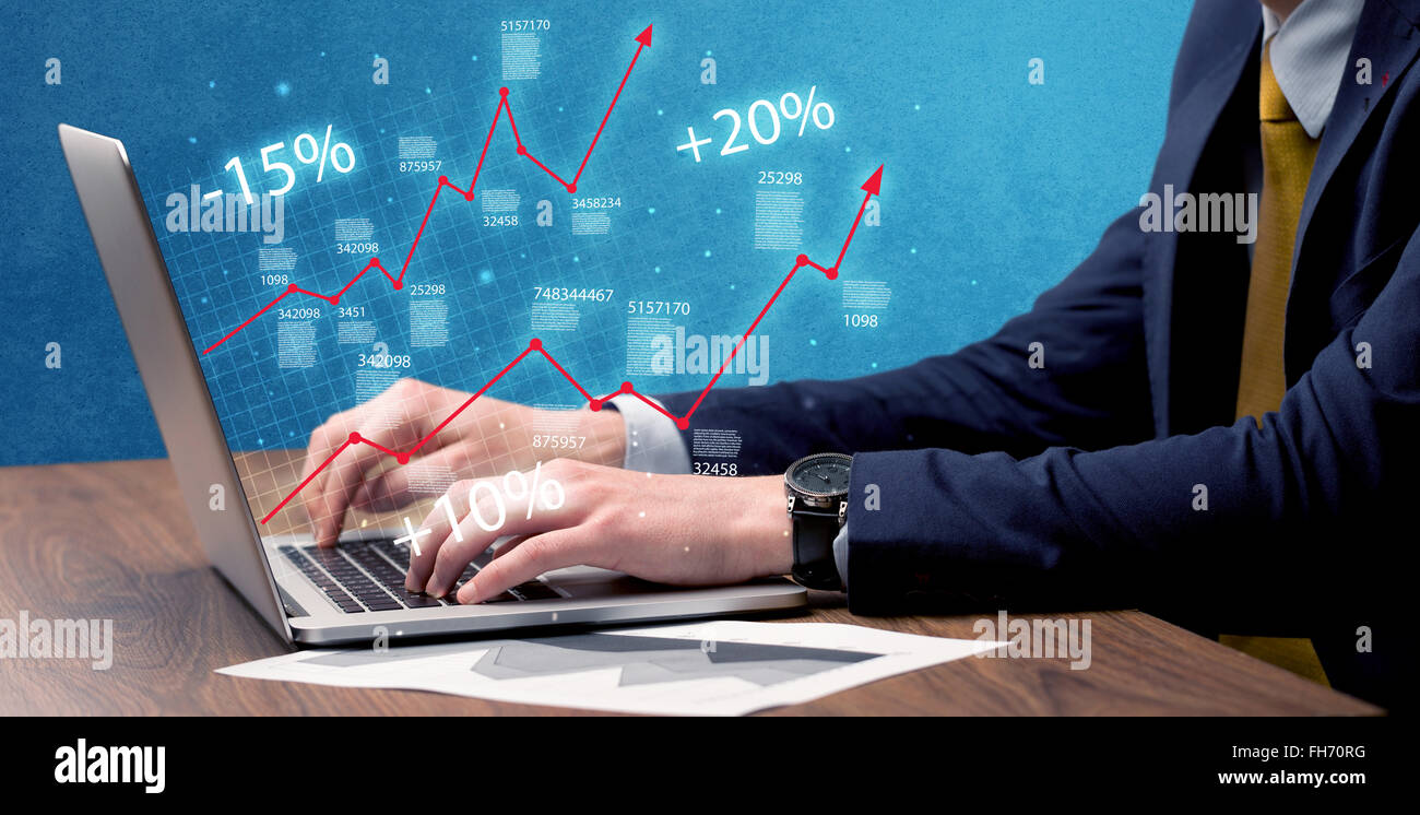 Salesman working on graph hi-res stock photography and images - Alamy