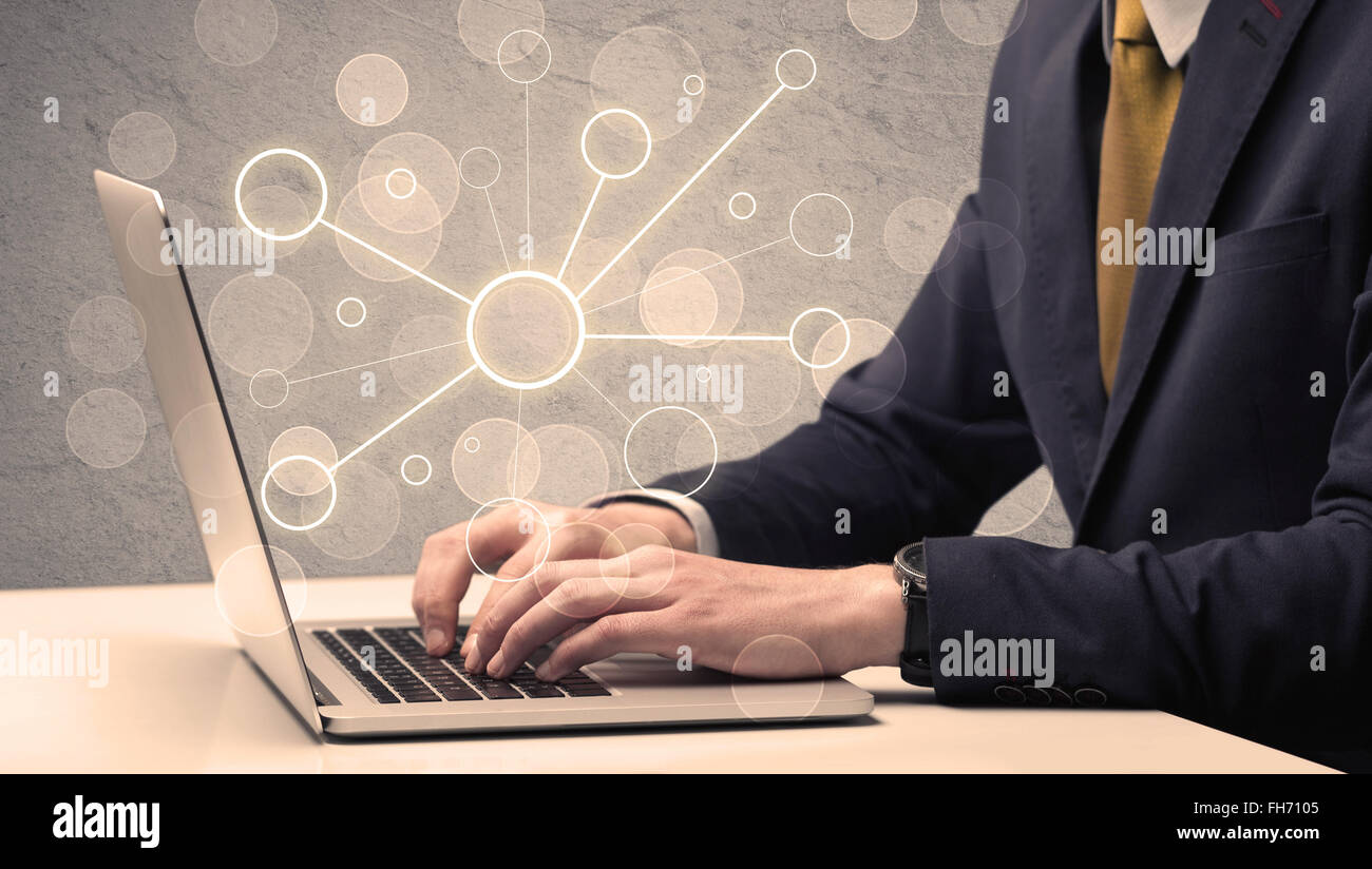Science worker typing on laptop computer Stock Photo - Alamy