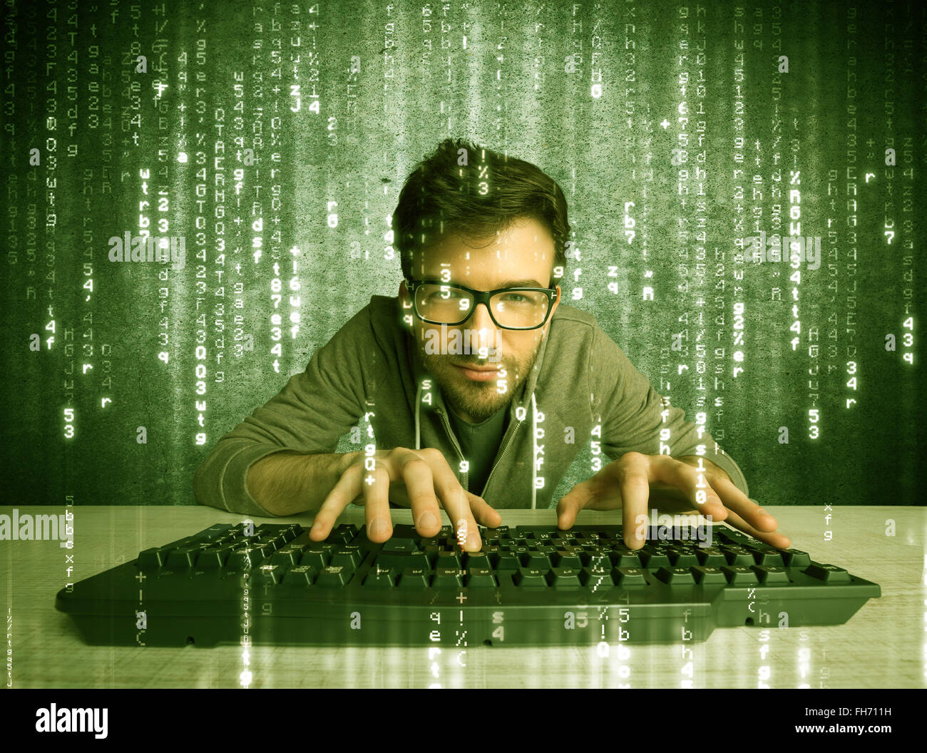 Online hacking in progress concept Stock Photo - Alamy