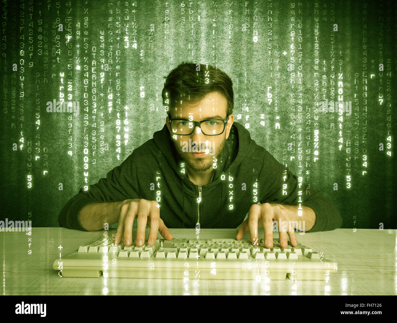 Online hacking in progress concept Stock Photo - Alamy