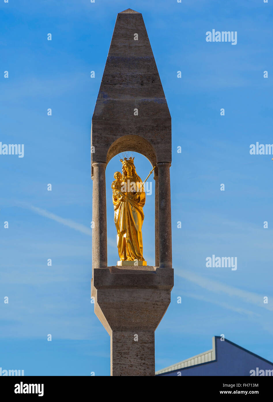 Marian column, Pasinger Marienplatz, Munich, Bavaria, Germany Stock ...
