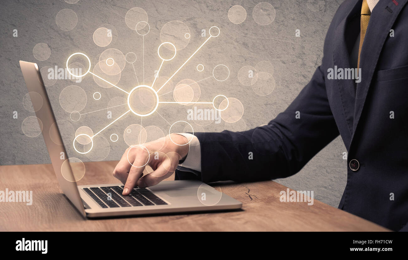 Science worker typing on laptop computer Stock Photo - Alamy