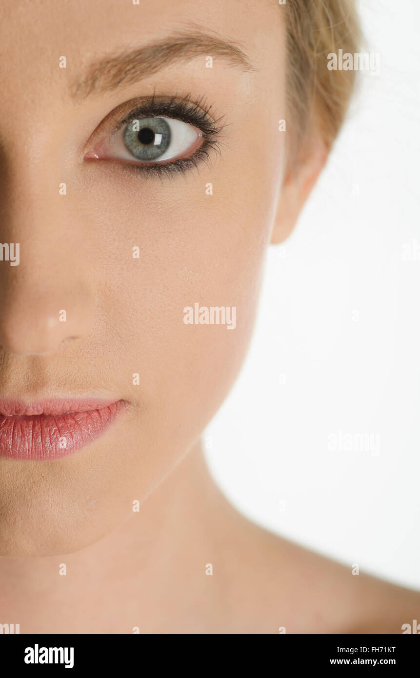 Half face stare hi-res stock photography and images - Alamy