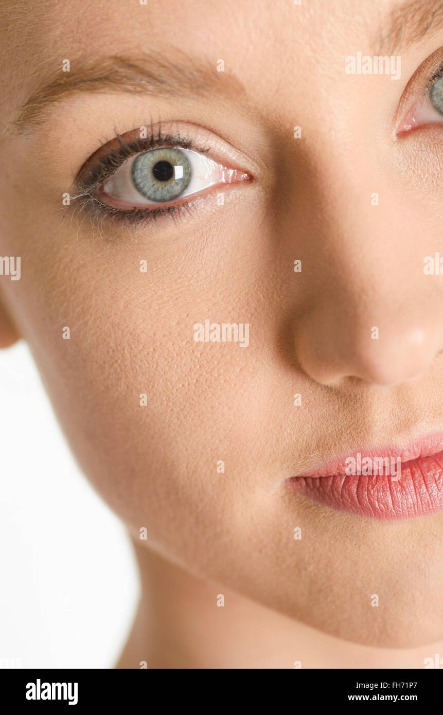Woman female face eye hi-res stock photography and images - Alamy