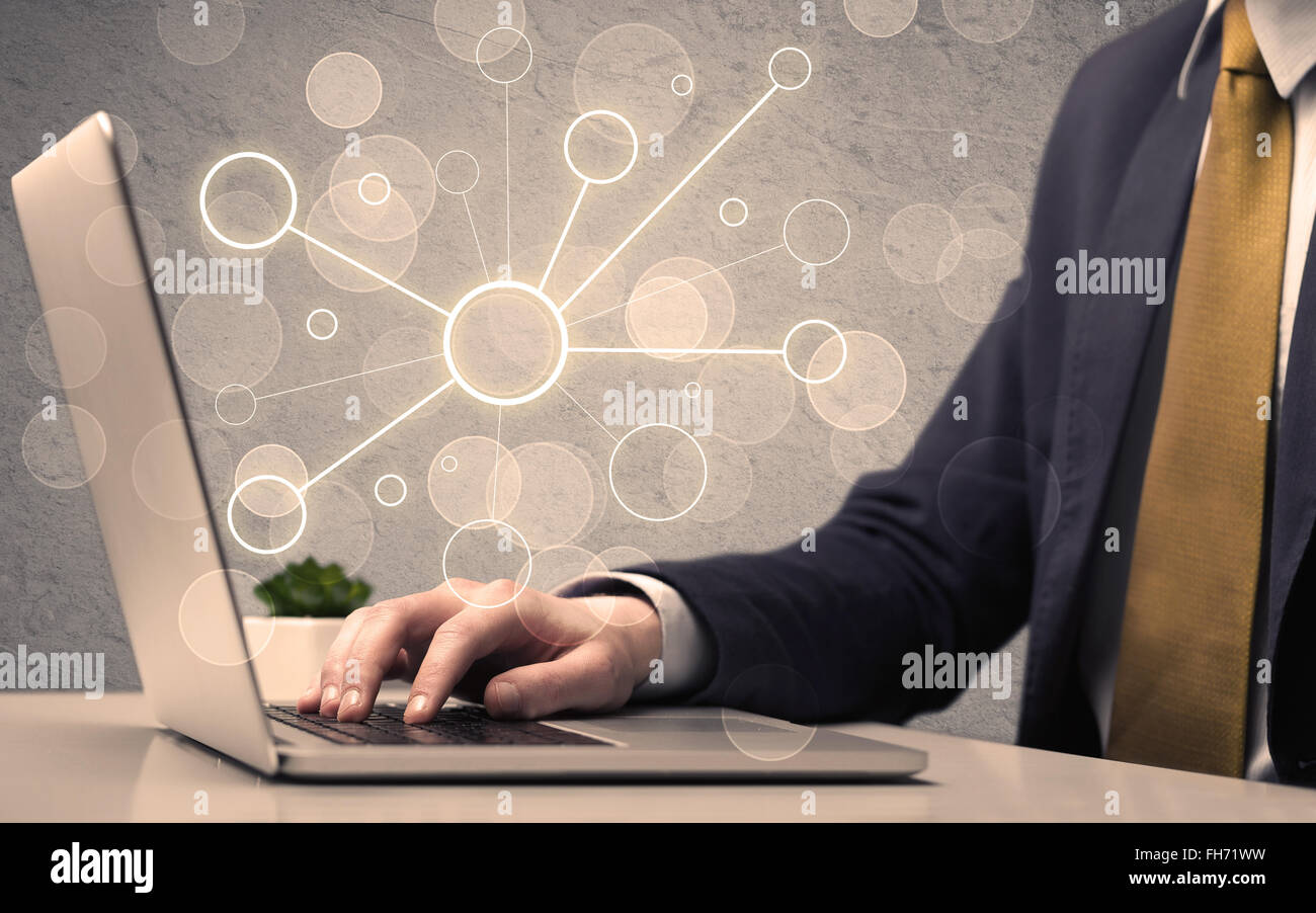 Science worker typing on laptop computer Stock Photo - Alamy