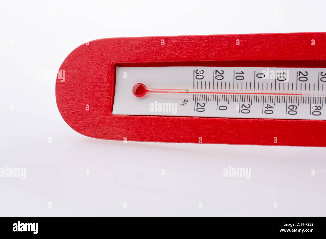 Close-up of a thermometer on a white background Stock Photo - Alamy