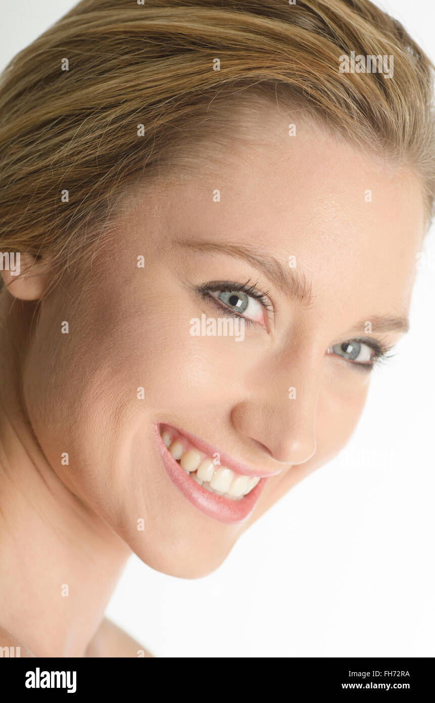 Woman face happy hi-res stock photography and images - Alamy