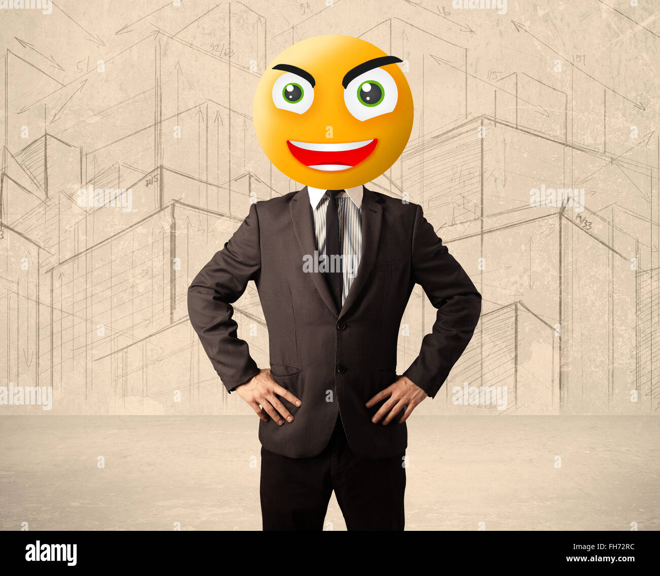 businessman with smiley face Stock Photo - Alamy