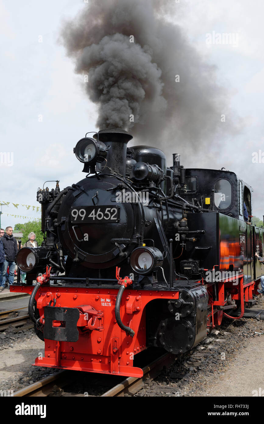 Steam locomotive, Rügensche Kleinbahn or Rasender Roland, narrow gauge ...