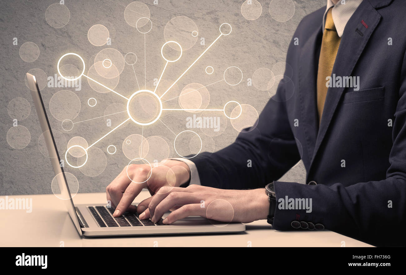 Science worker typing on laptop computer Stock Photo - Alamy