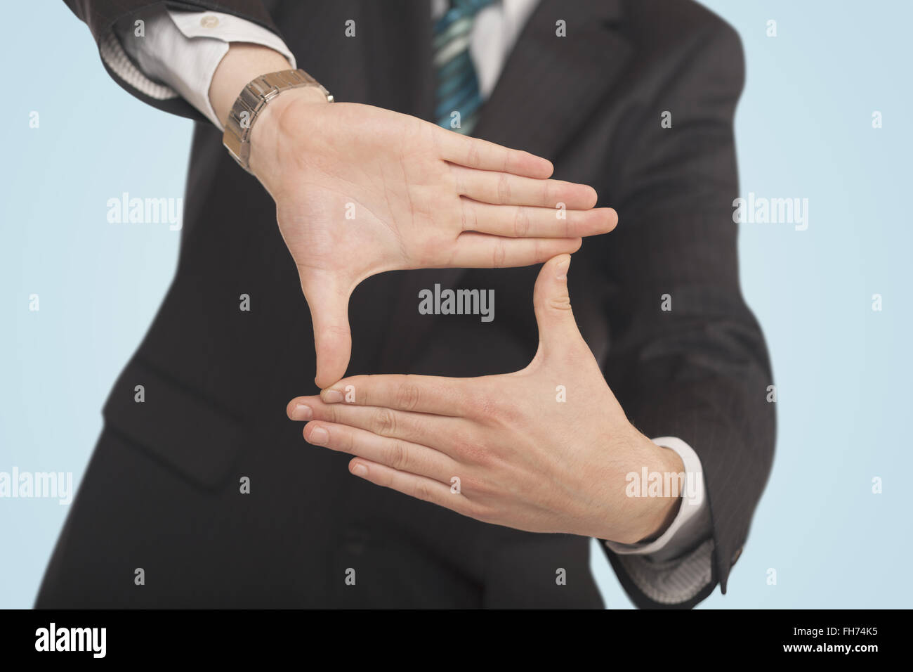 Hands creating form Stock Photo - Alamy