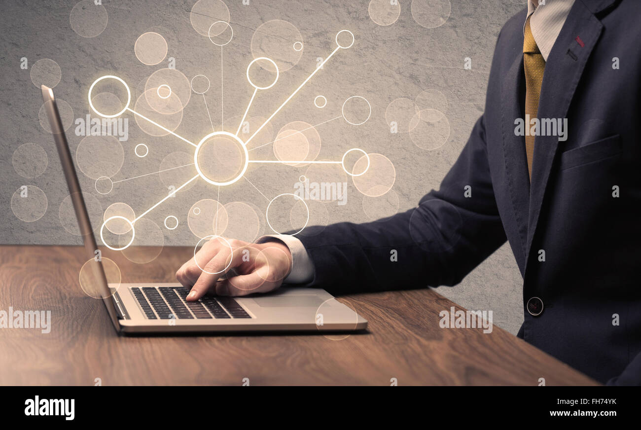 Science worker typing on laptop computer Stock Photo - Alamy