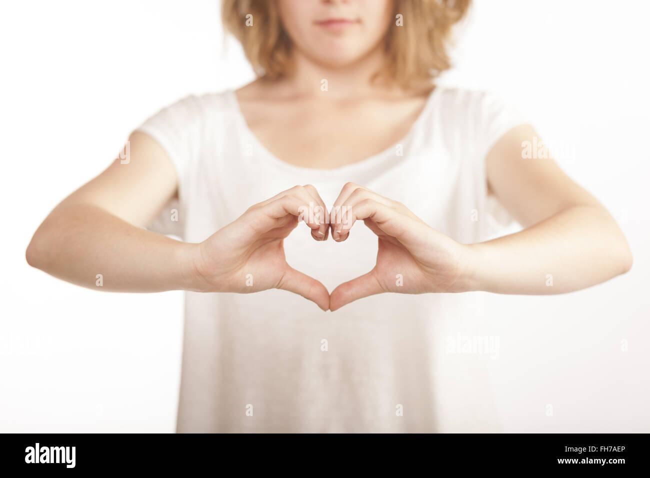 Hands creating form Stock Photo - Alamy