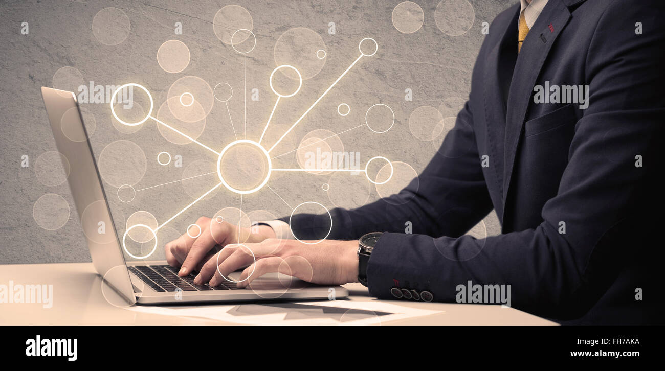 Science worker typing on laptop computer Stock Photo - Alamy