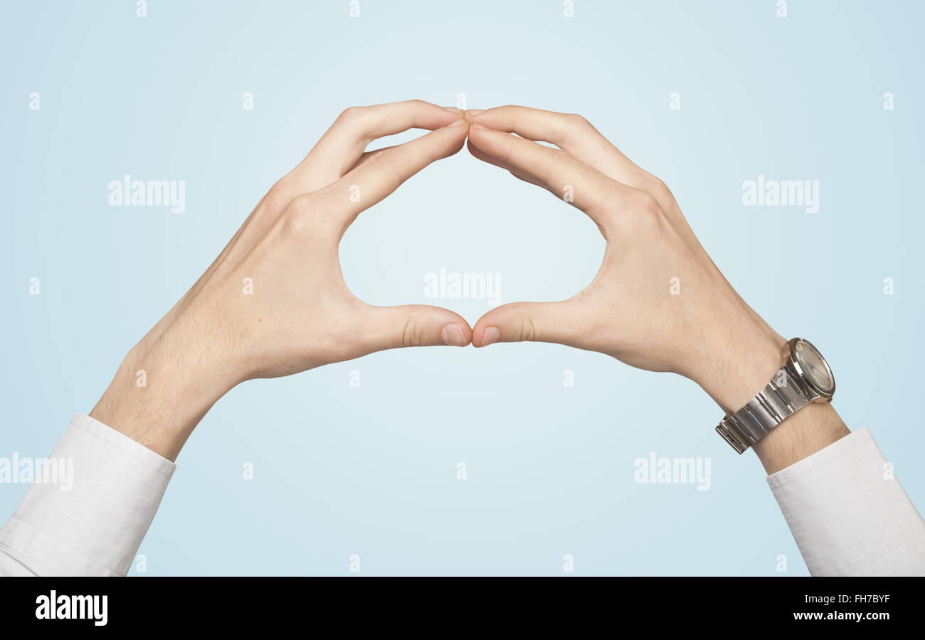 Hands creating form Stock Photo - Alamy