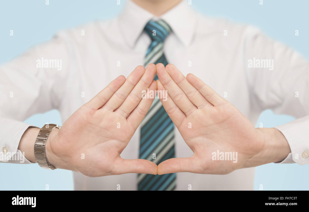 Hands creating form Stock Photo - Alamy
