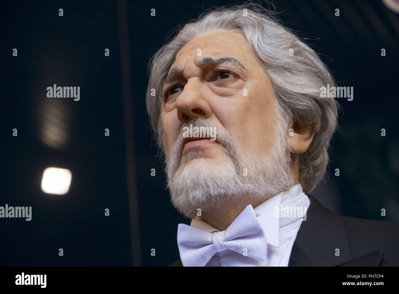 Spanish tenor Placido Domingo unveils his wax figure at a ceremony at ...