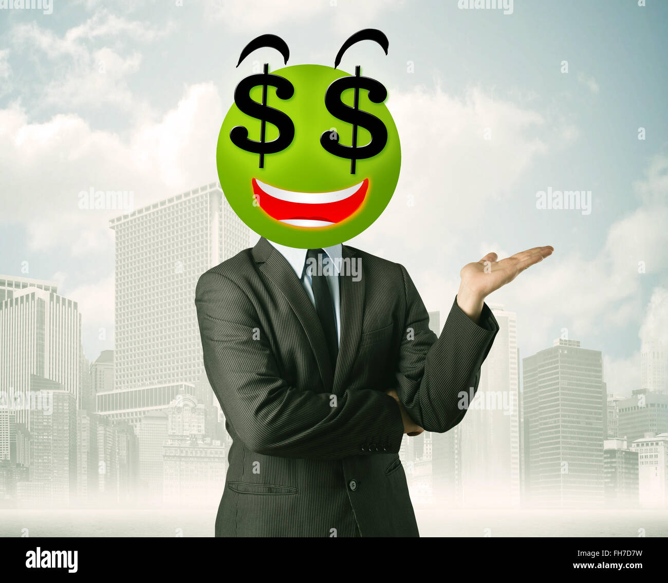 man with dollar sign smiley face Stock Photo - Alamy