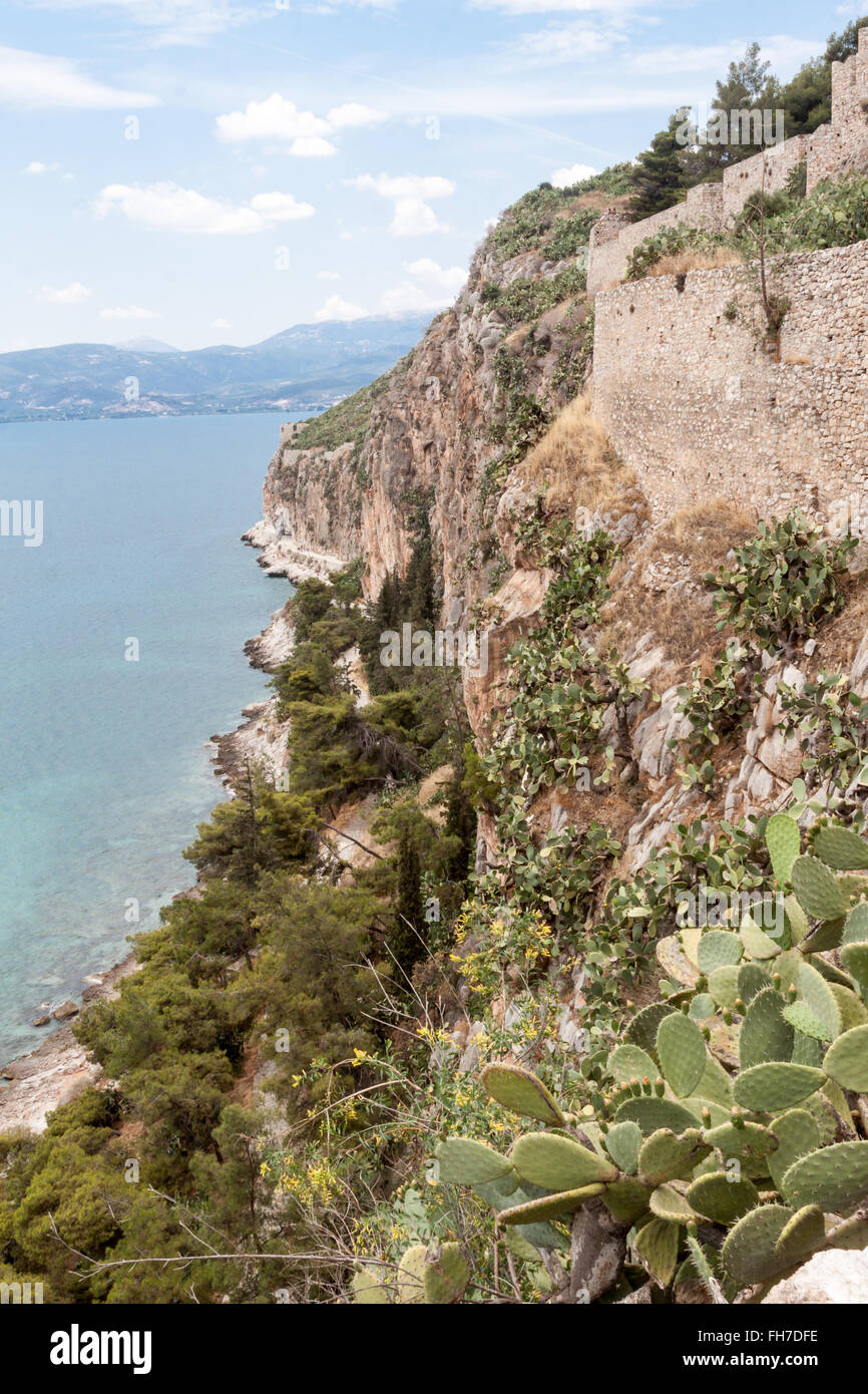 Akronafplia fortress Argolic Gulf Nafplio, Peloponnese, Greece Stock ...