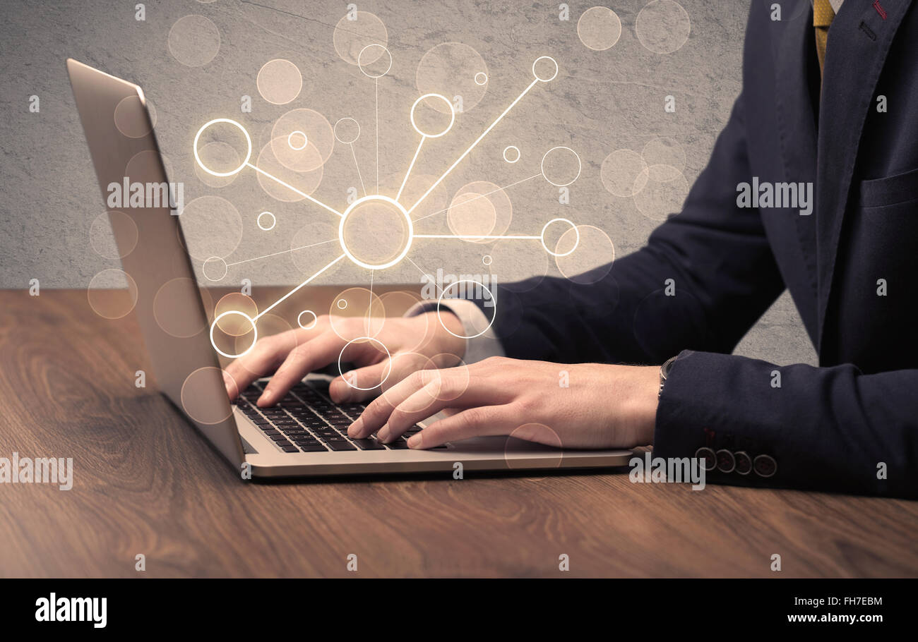 Science worker typing on laptop computer Stock Photo - Alamy