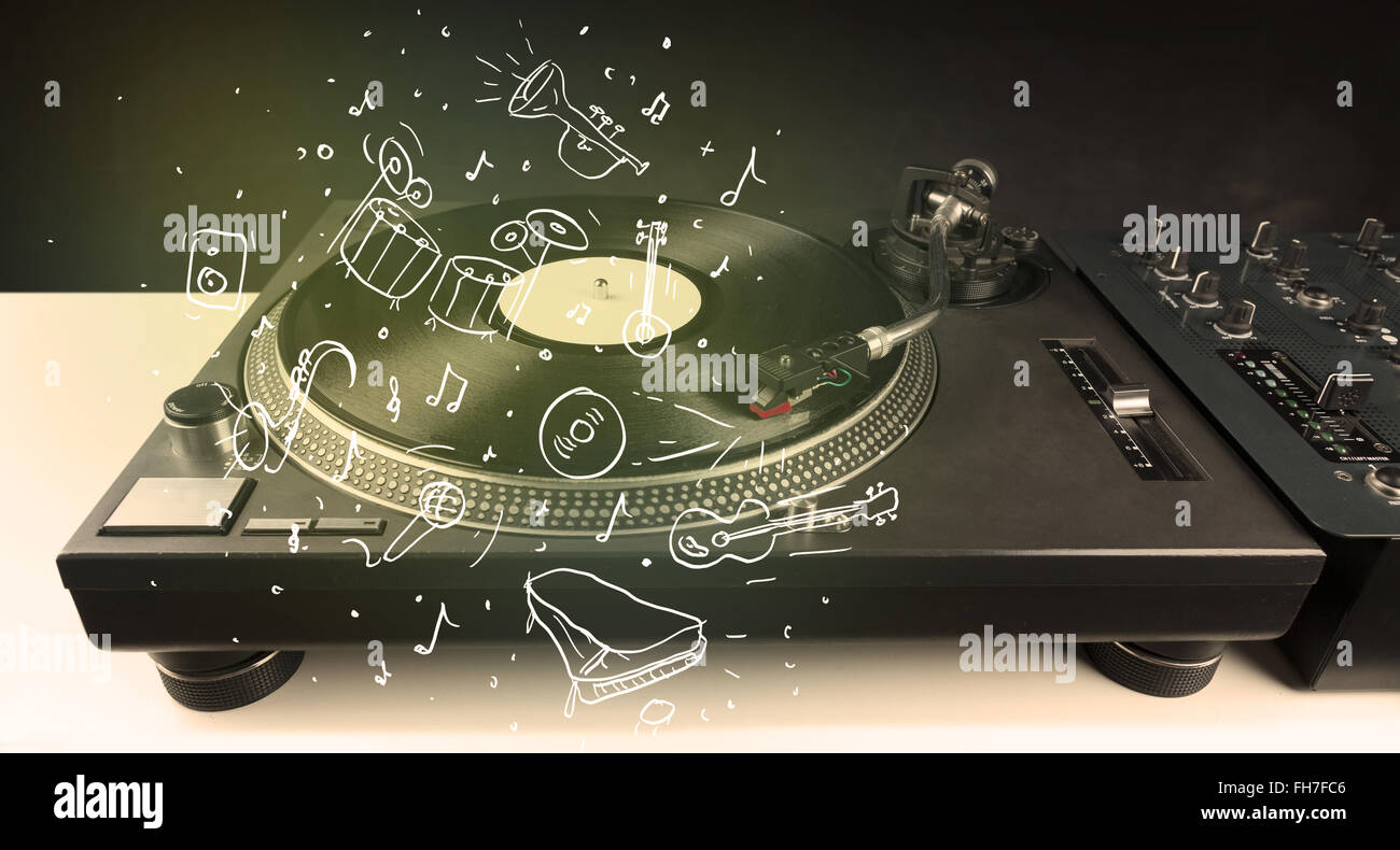 Dj mixing icon black hi-res stock photography and images - Alamy