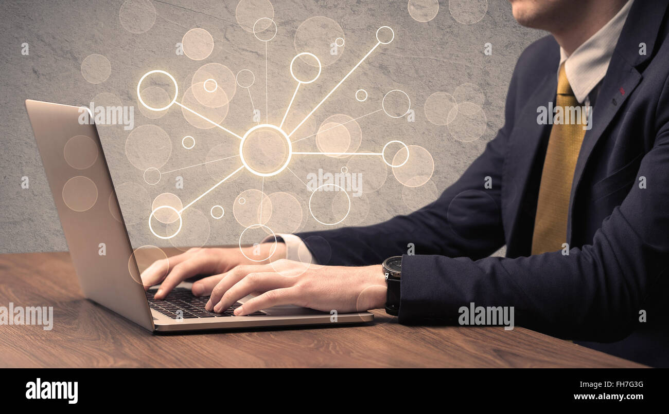 Science worker typing on laptop computer Stock Photo - Alamy