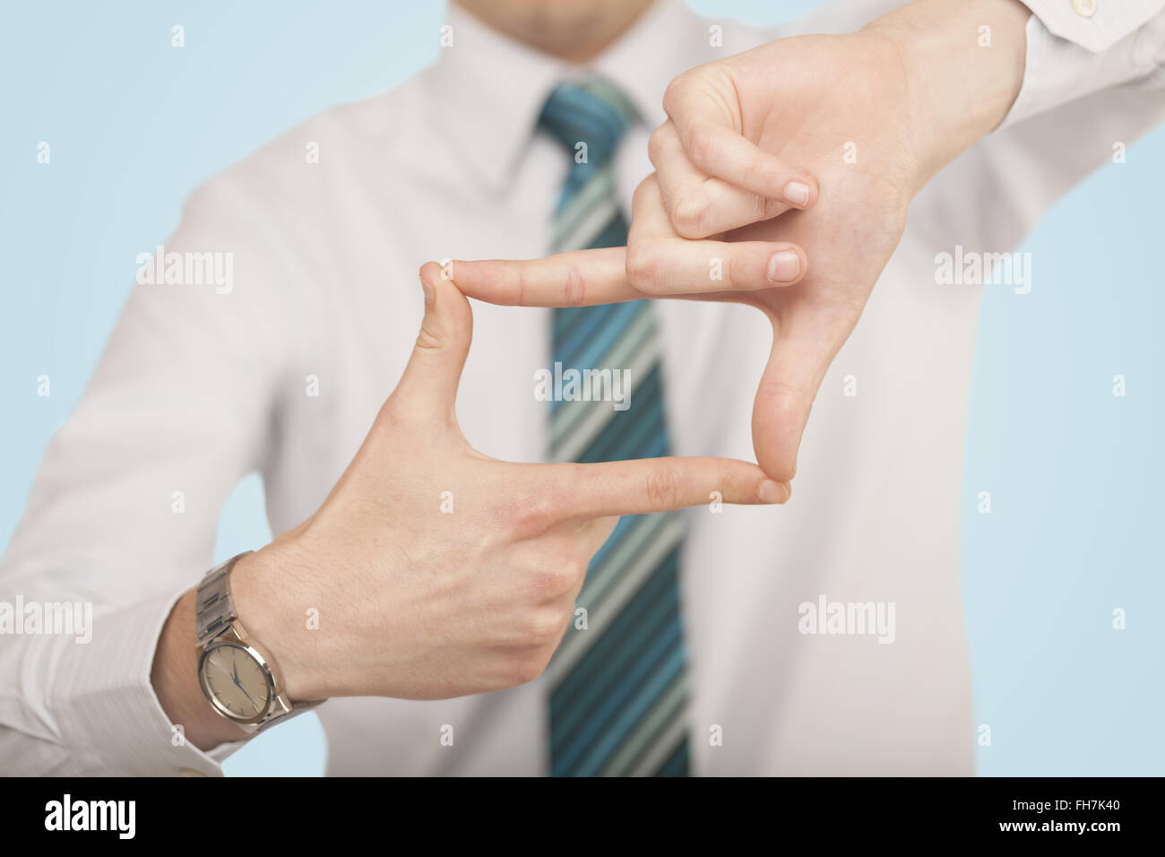 Hands creating form Stock Photo - Alamy
