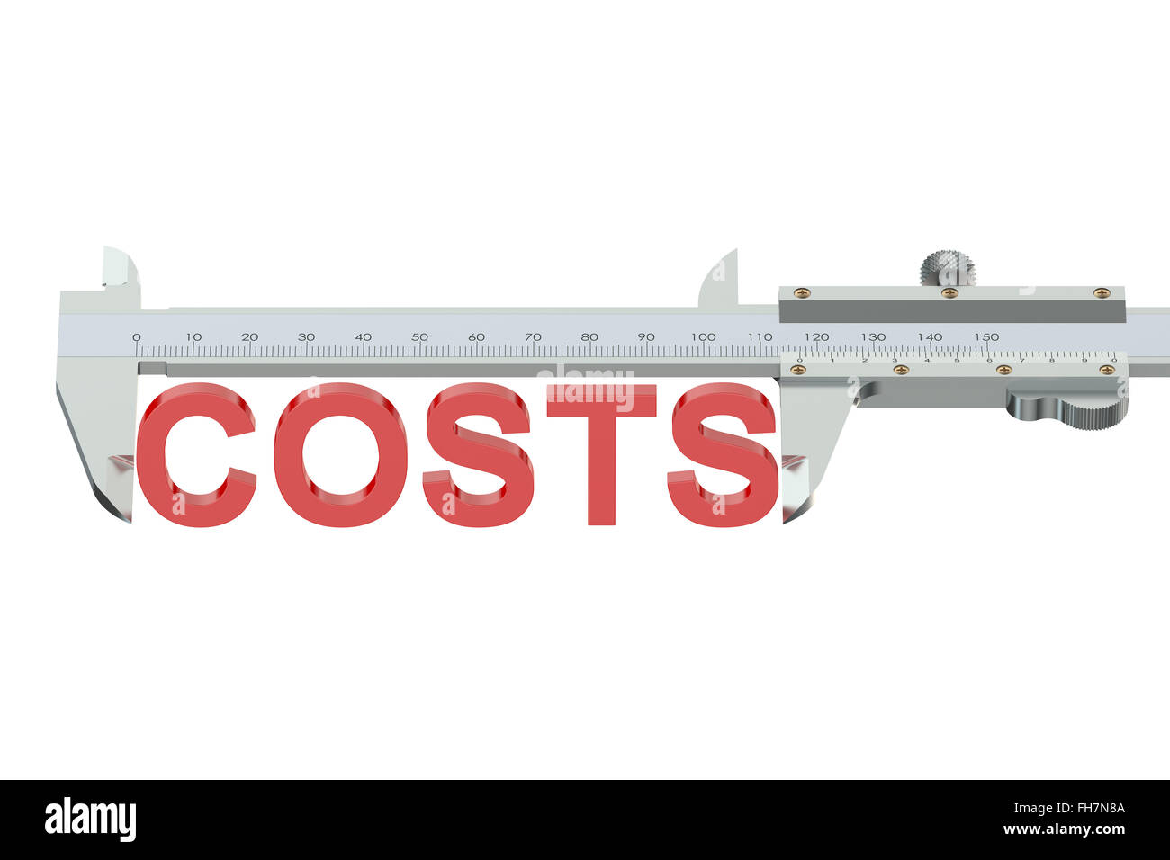 costs measuring concept isolated on white background Stock Photo - Alamy