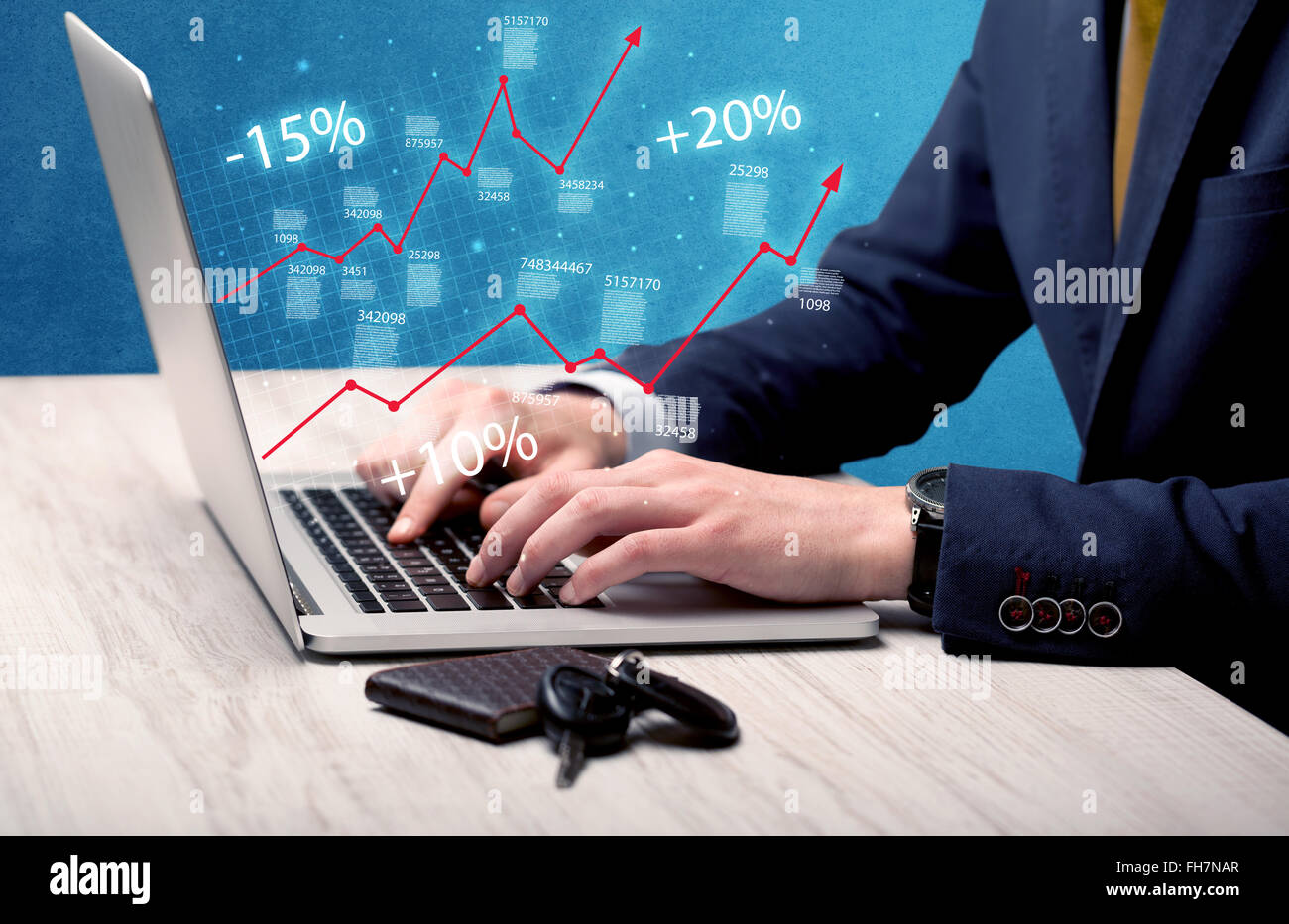 Salesman working on graph hi-res stock photography and images - Alamy