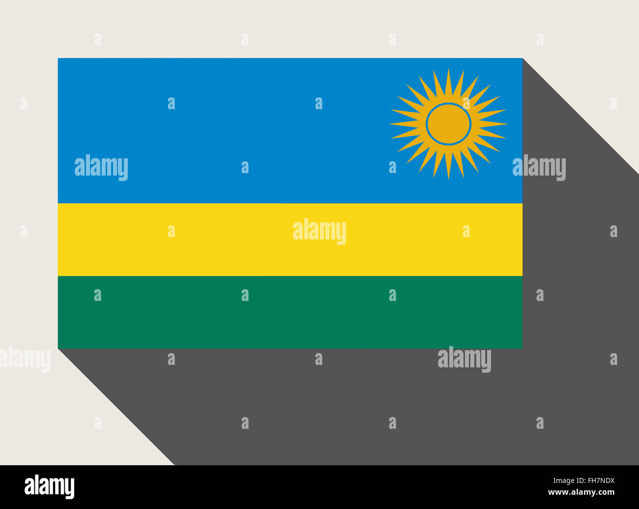 Rwanda flag in flat web design style Stock Photo - Alamy
