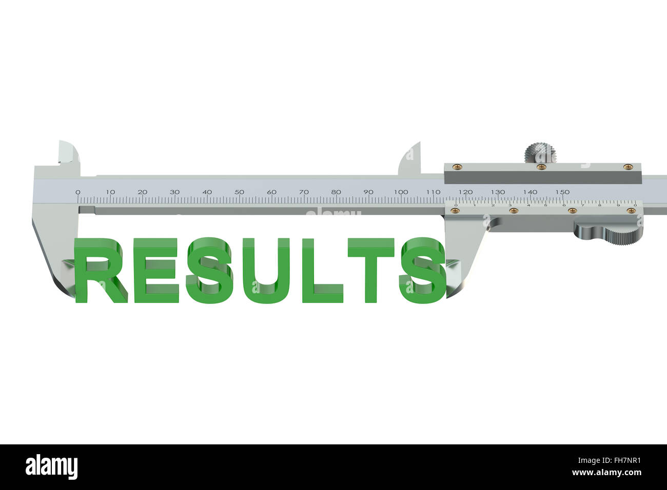 results measuring concept isolated on white background Stock Photo - Alamy