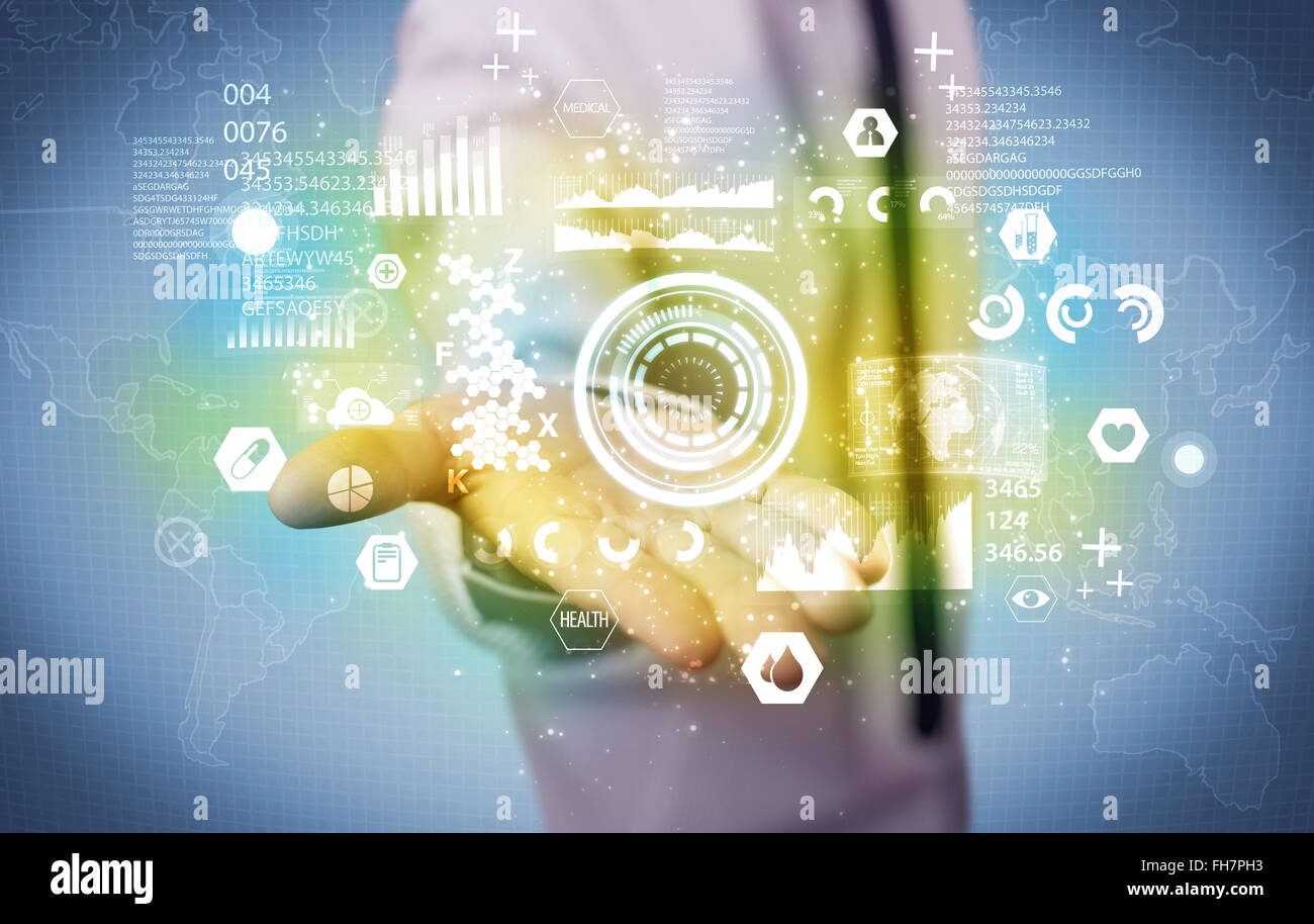 Businessman analyzing medical data Stock Photo - Alamy