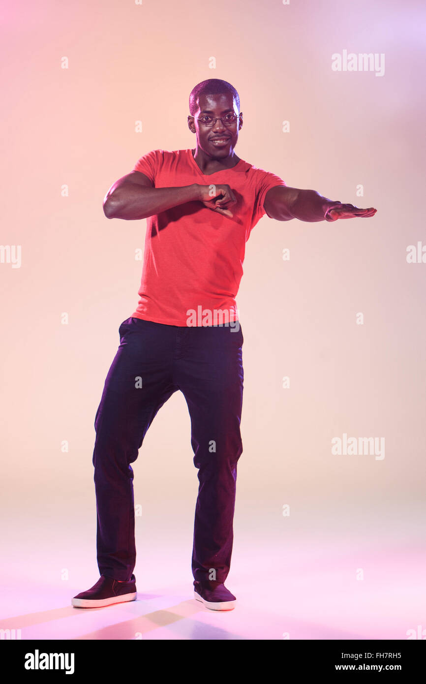 Cool young man dancing hi-res stock photography and images - Alamy