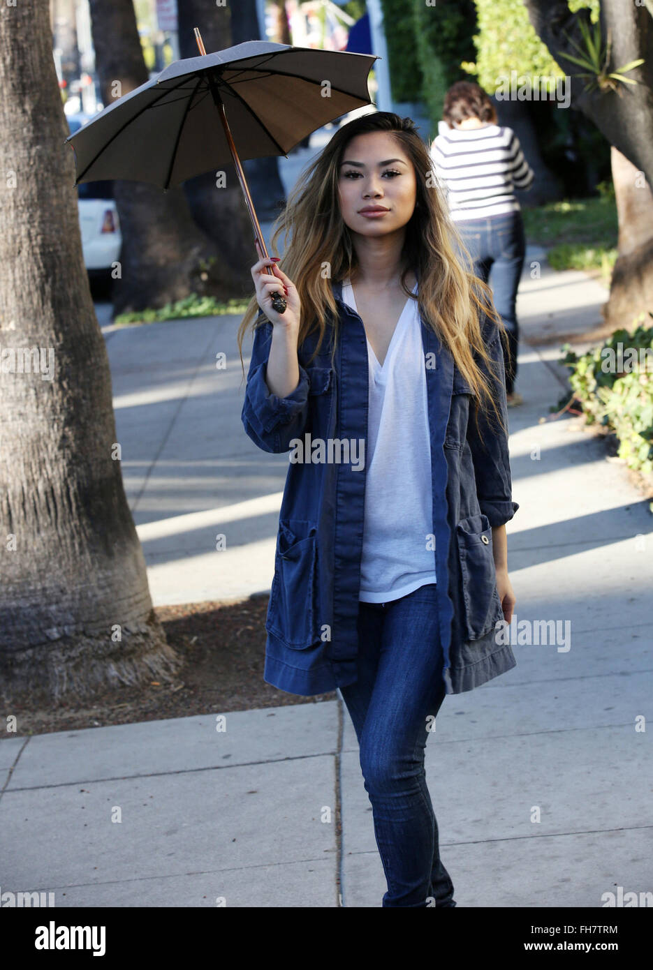 American singer and songwriter Jessica Sanchez is seen out and about in ...