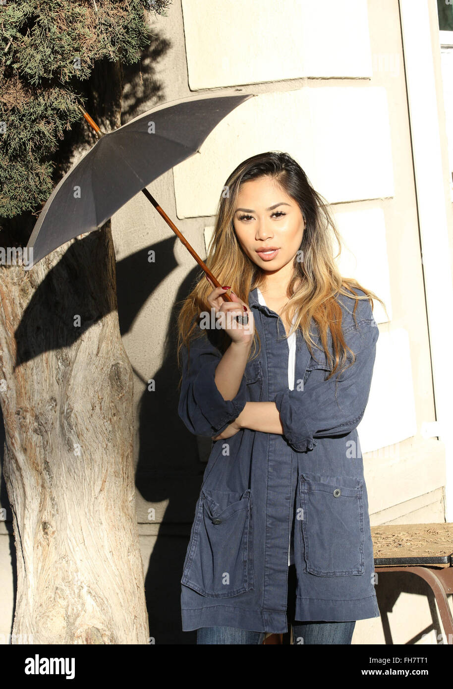 American singer and songwriter Jessica Sanchez is seen out and about in ...