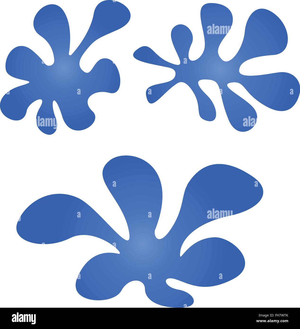 water splash vector illustration simple design set Stock Vector Image ...