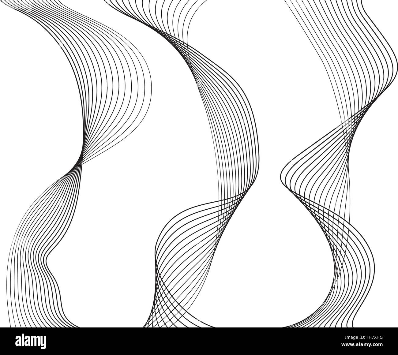 abstract wave element for design vector illustration set Stock Vector ...