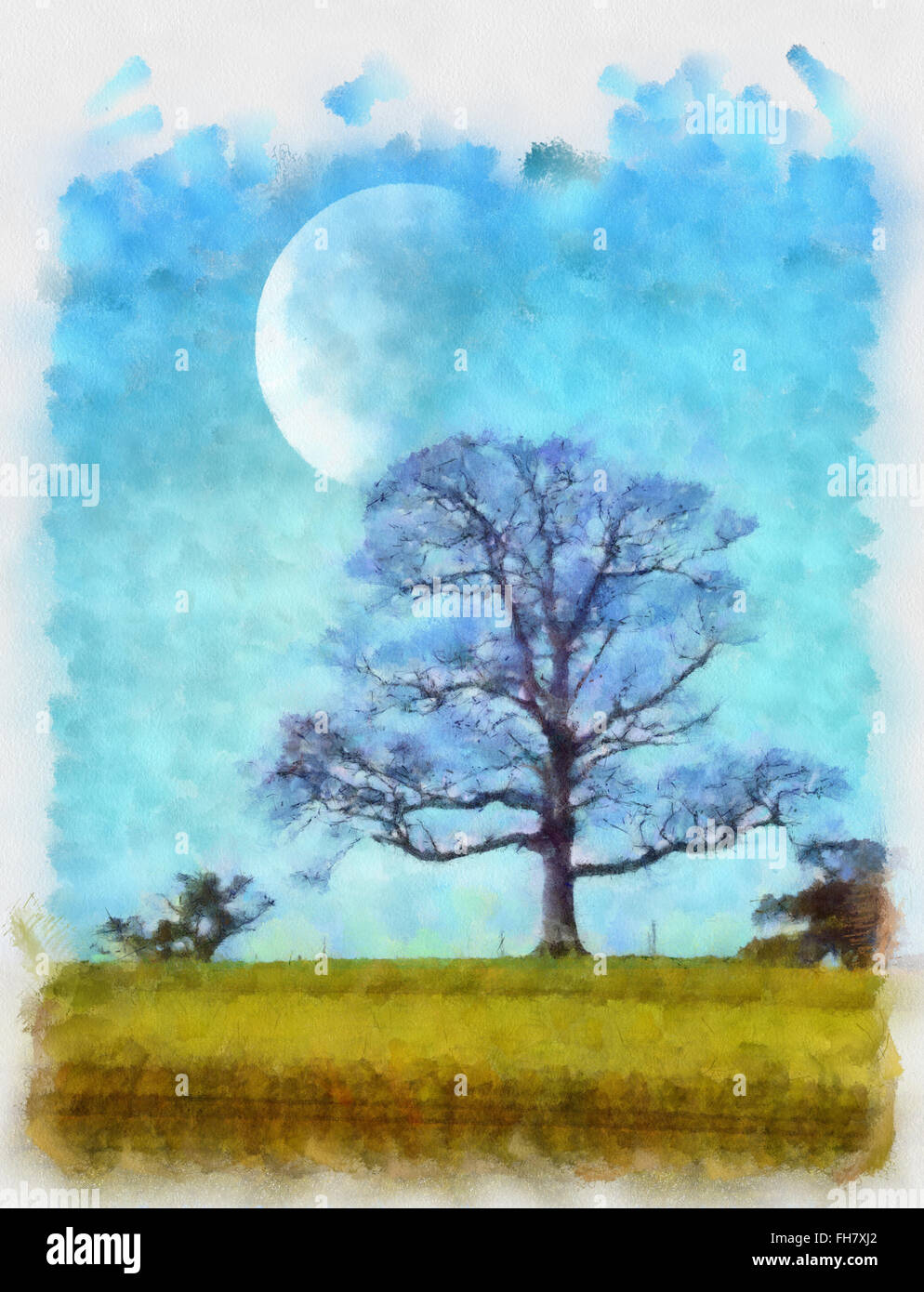 Somerset landscape painting hi-res stock photography and images - Alamy