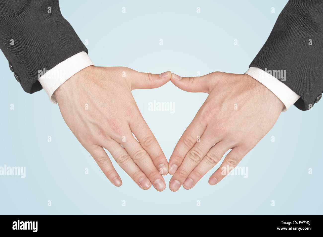 Hands creating form Stock Photo - Alamy