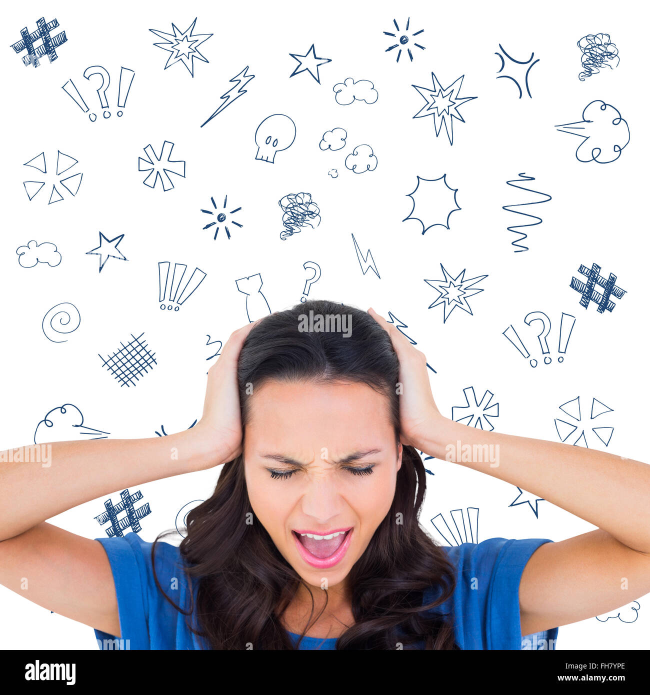 Angry brunette hi-res stock photography and images - Alamy