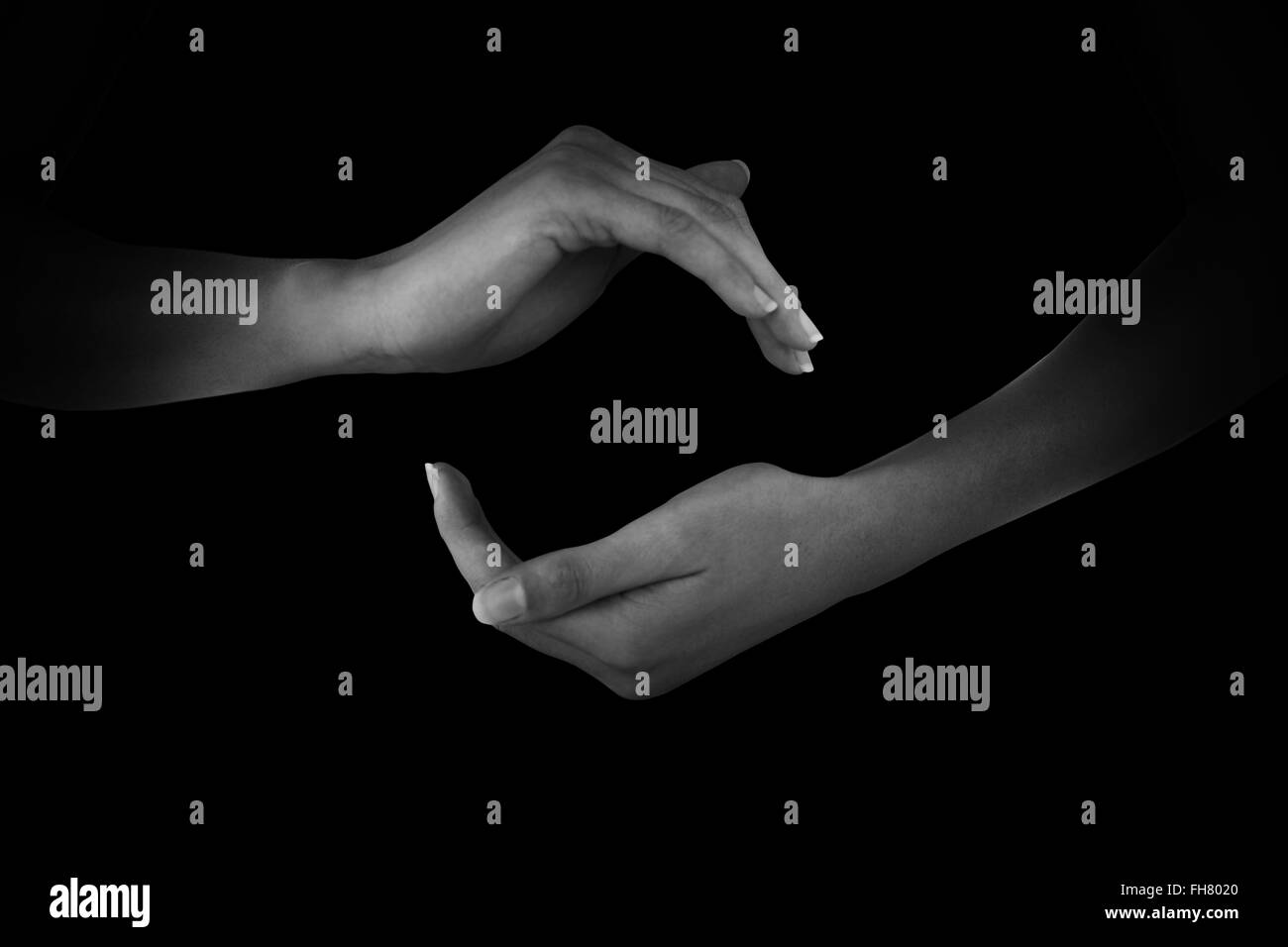 Composite image of hands showing Stock Photo - Alamy