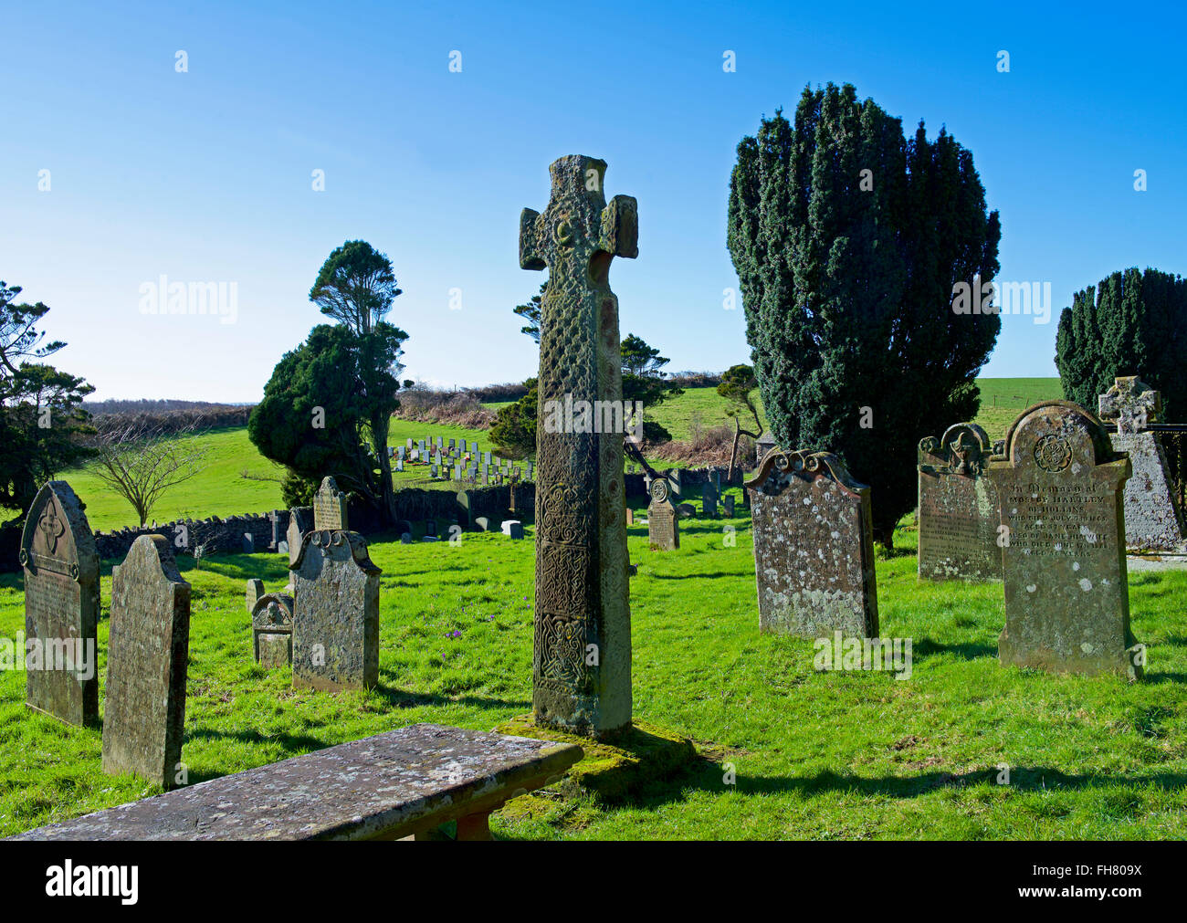 9th-century cross in the churchyard of St Paul's Church, Irton Green ...