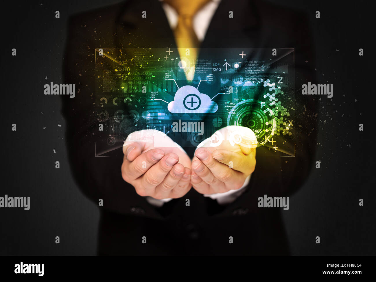 Businessman showing business data hi-res stock photography and images ...