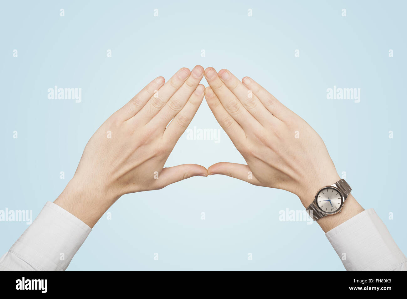 Hands creating form Stock Photo - Alamy