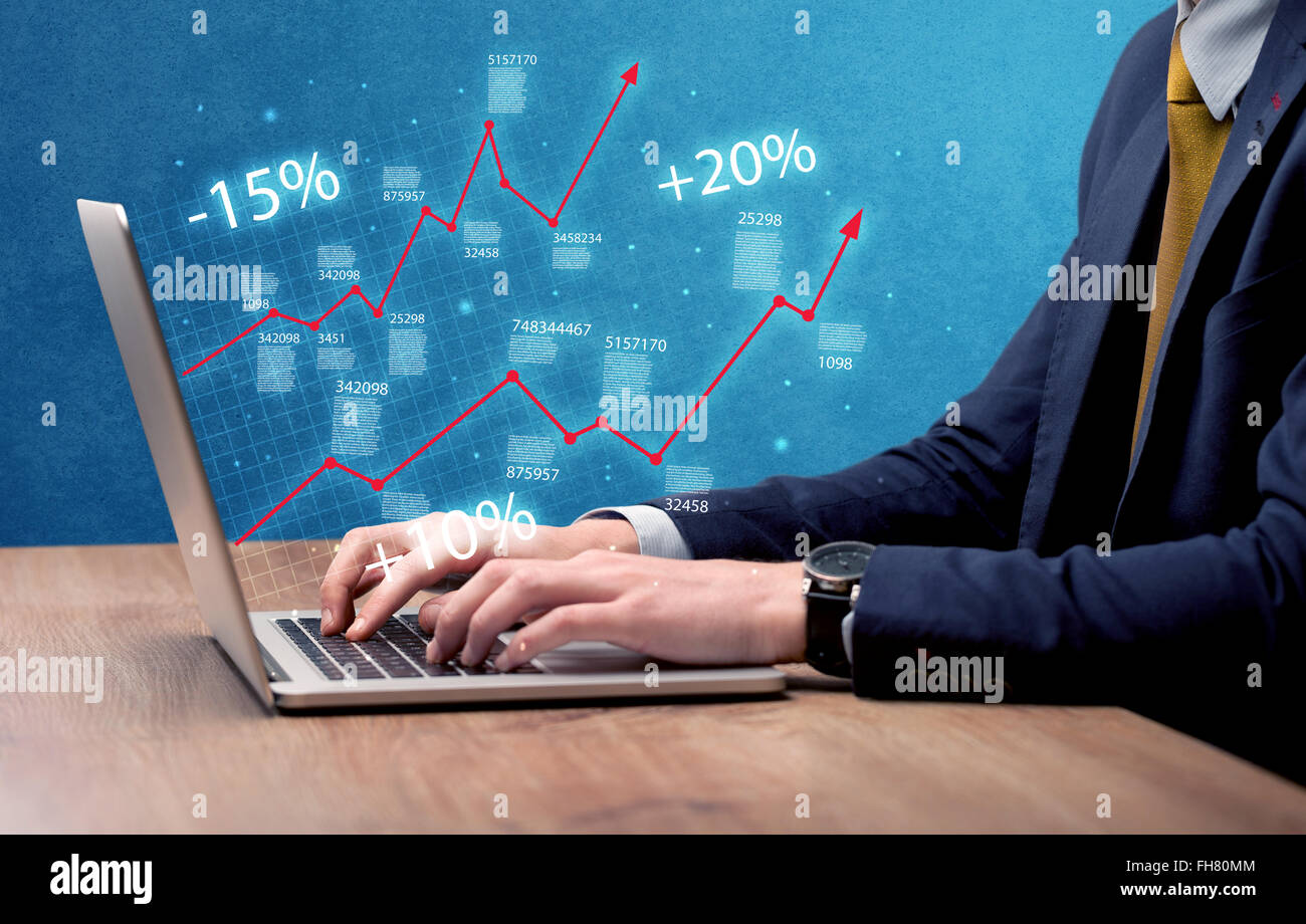 Salesman working on graph hi-res stock photography and images - Alamy