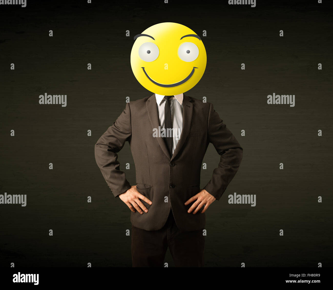 businessman with smiley face Stock Photo - Alamy