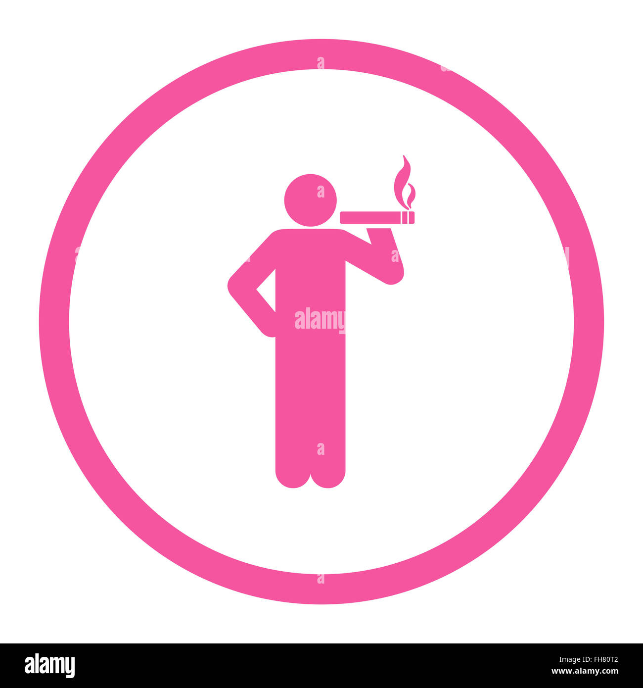 Man smoking cigarette office Cut Out Stock Images & Pictures - Alamy