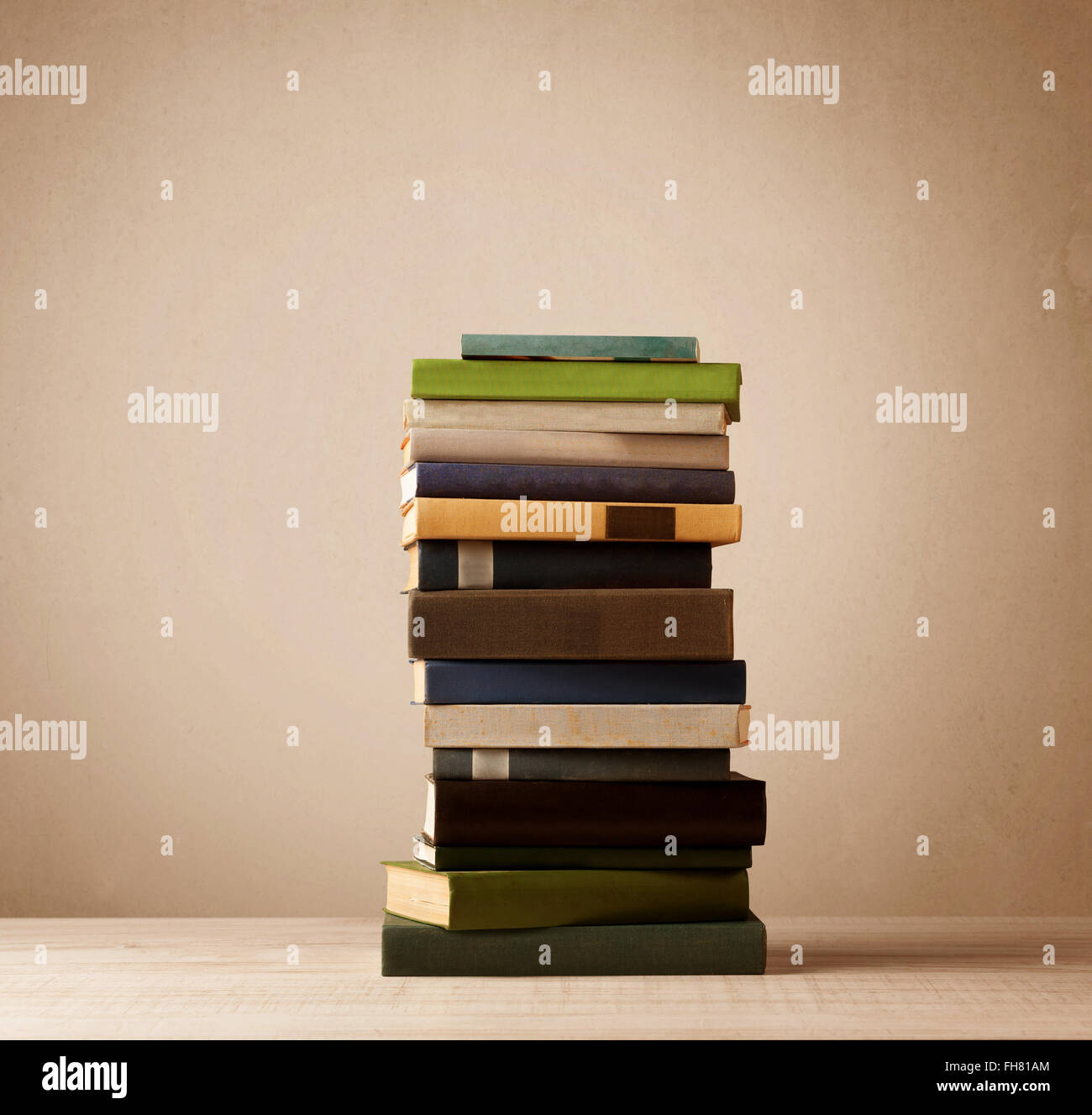 A stack of books with vintage background Stock Photo - Alamy
